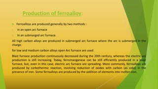 PRODUCTION OF FERRO ALLOY seminar.pptx