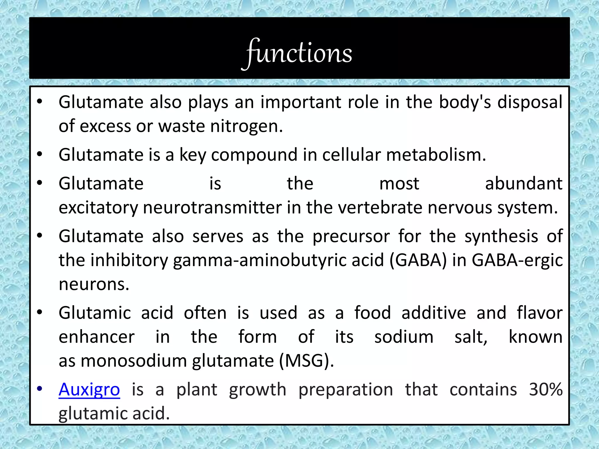 Production of glutamic acid | PPTX