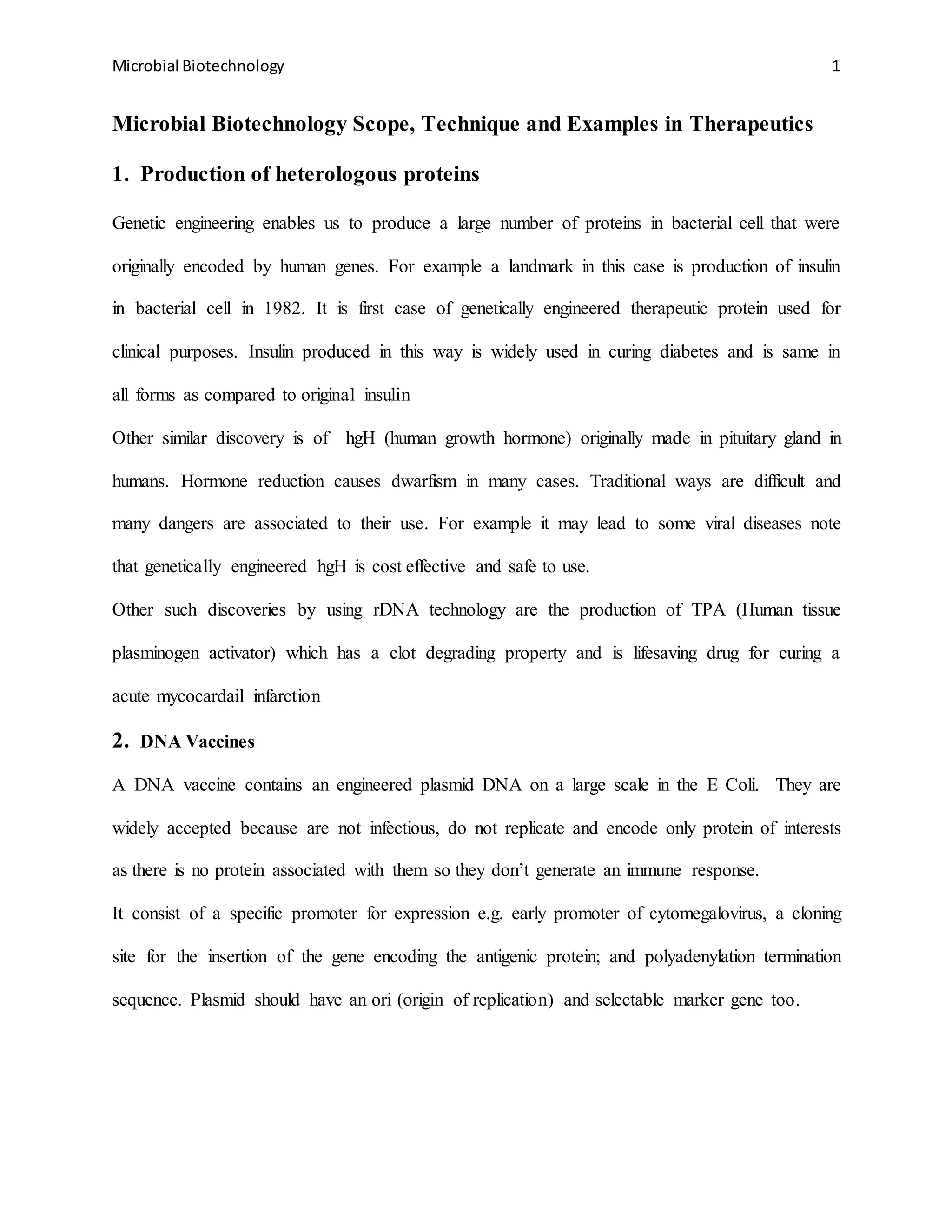 Microbial Biotechnology Scope, Technique and Examples in Therapeutics ...