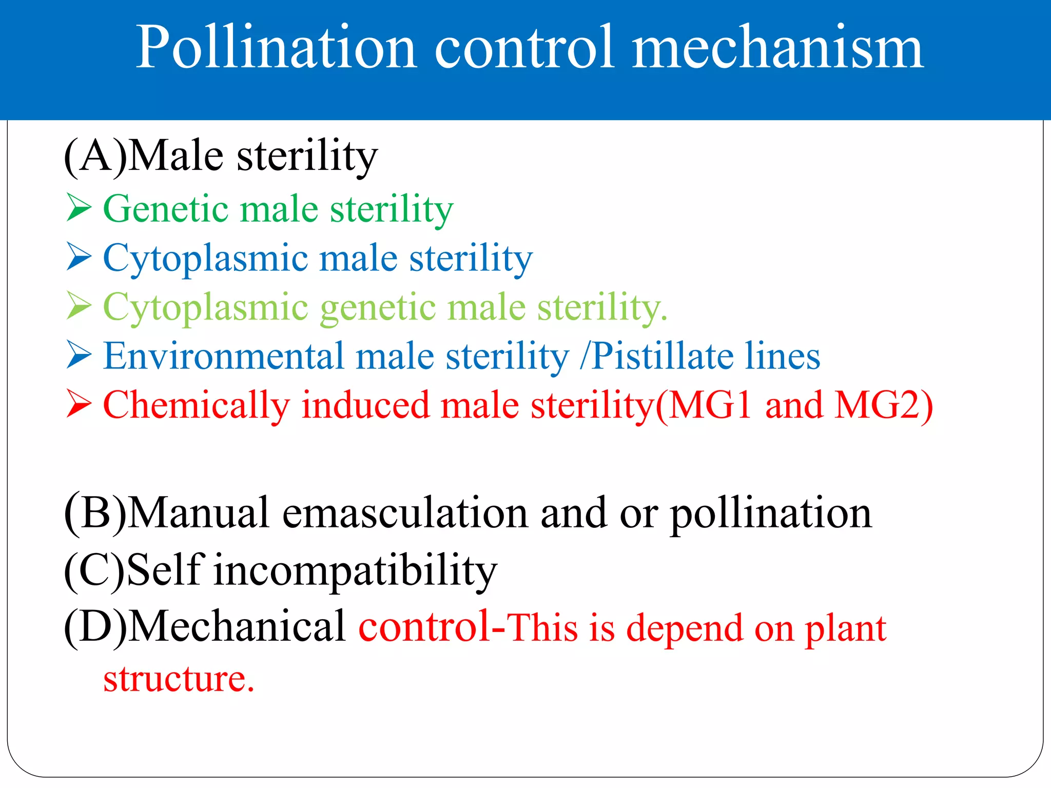 Production of inbred lines & hybrid variety | PPT