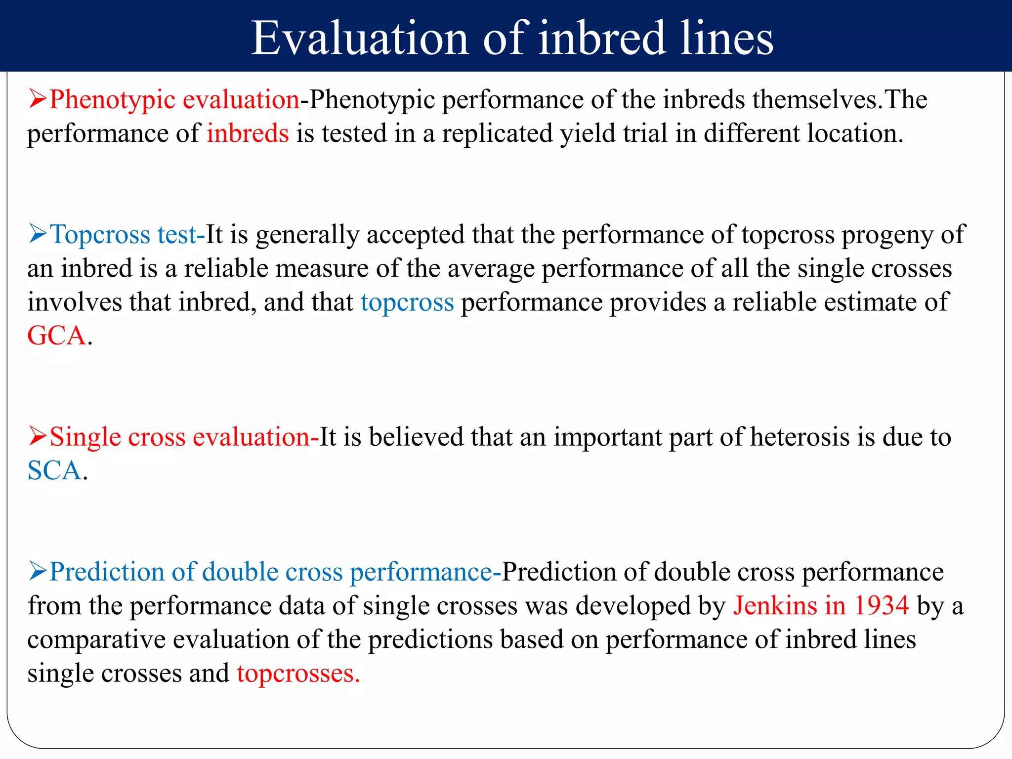 Production of inbred lines & hybrid variety | PPT