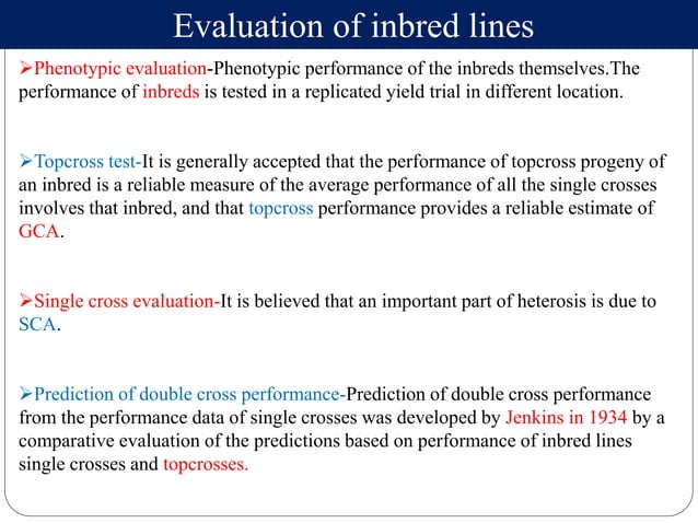 Production of inbred lines & hybrid variety | PPT