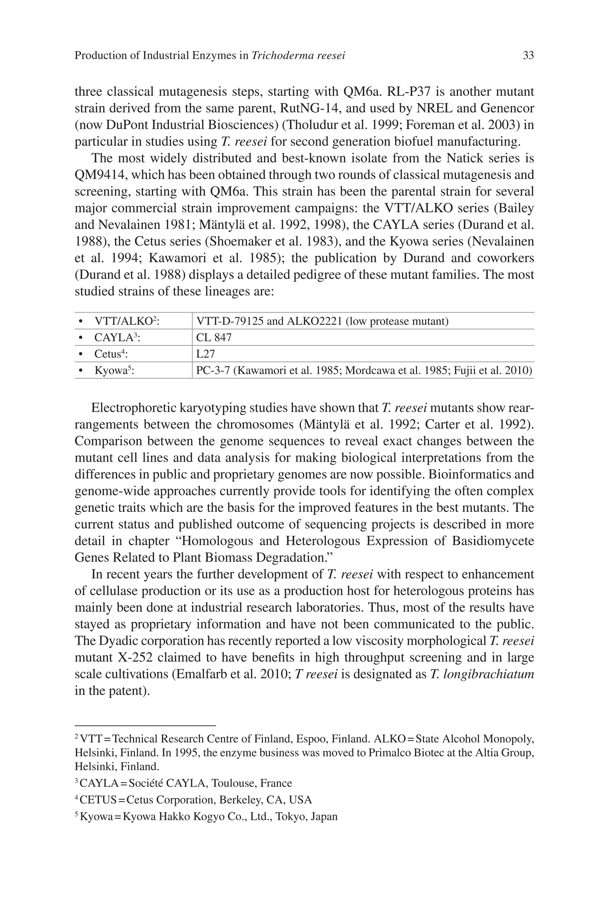 Production of industrial enzymes in t.reesei | PDF | Biotech and ...