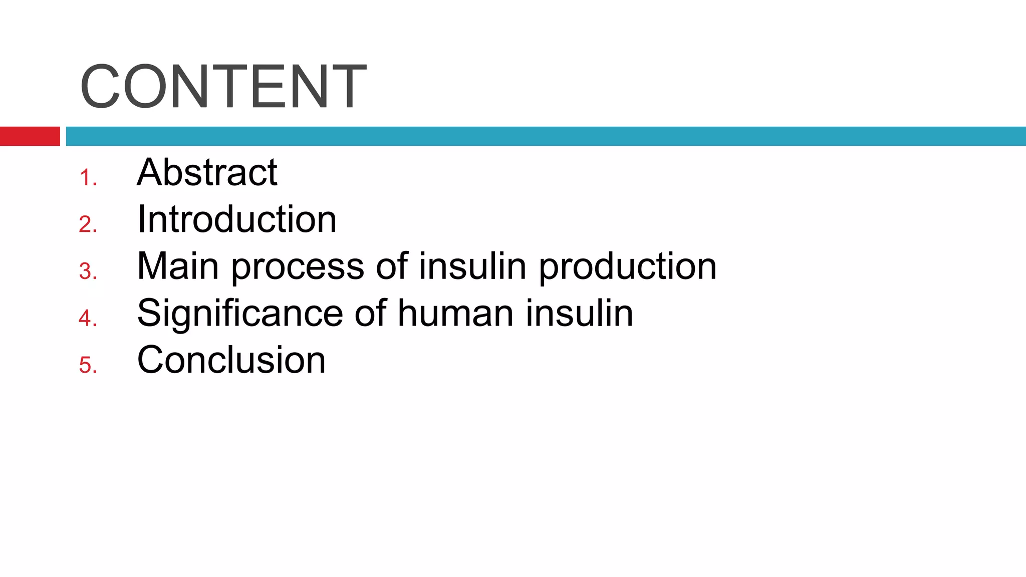 Production of insulin from microbial culture | PPTX