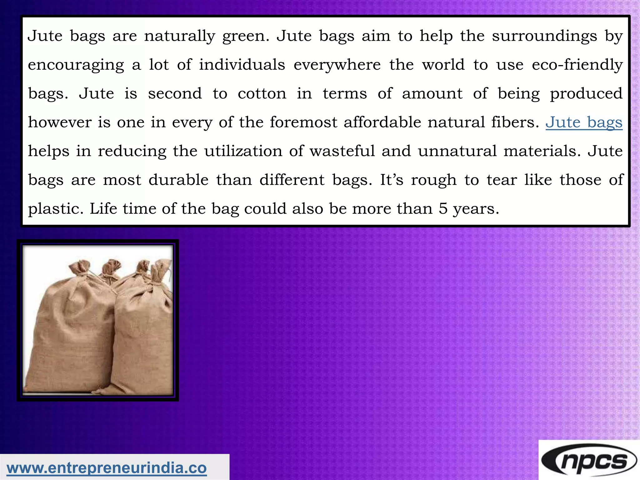 Production of Jute Gunny Bags and Jute Fabric | PPTX