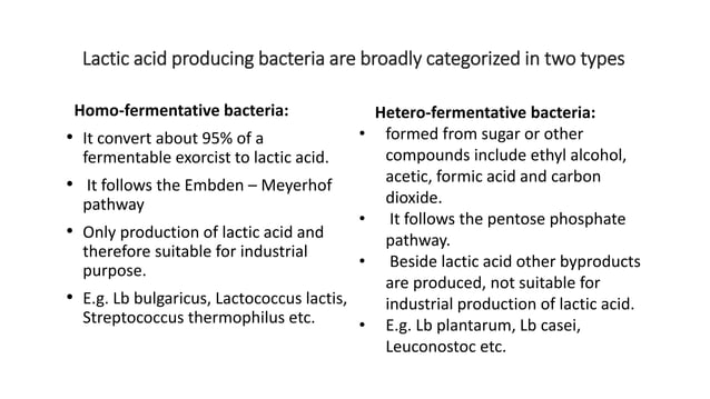 Production of lactic acid.pptx | Chemistry | Science