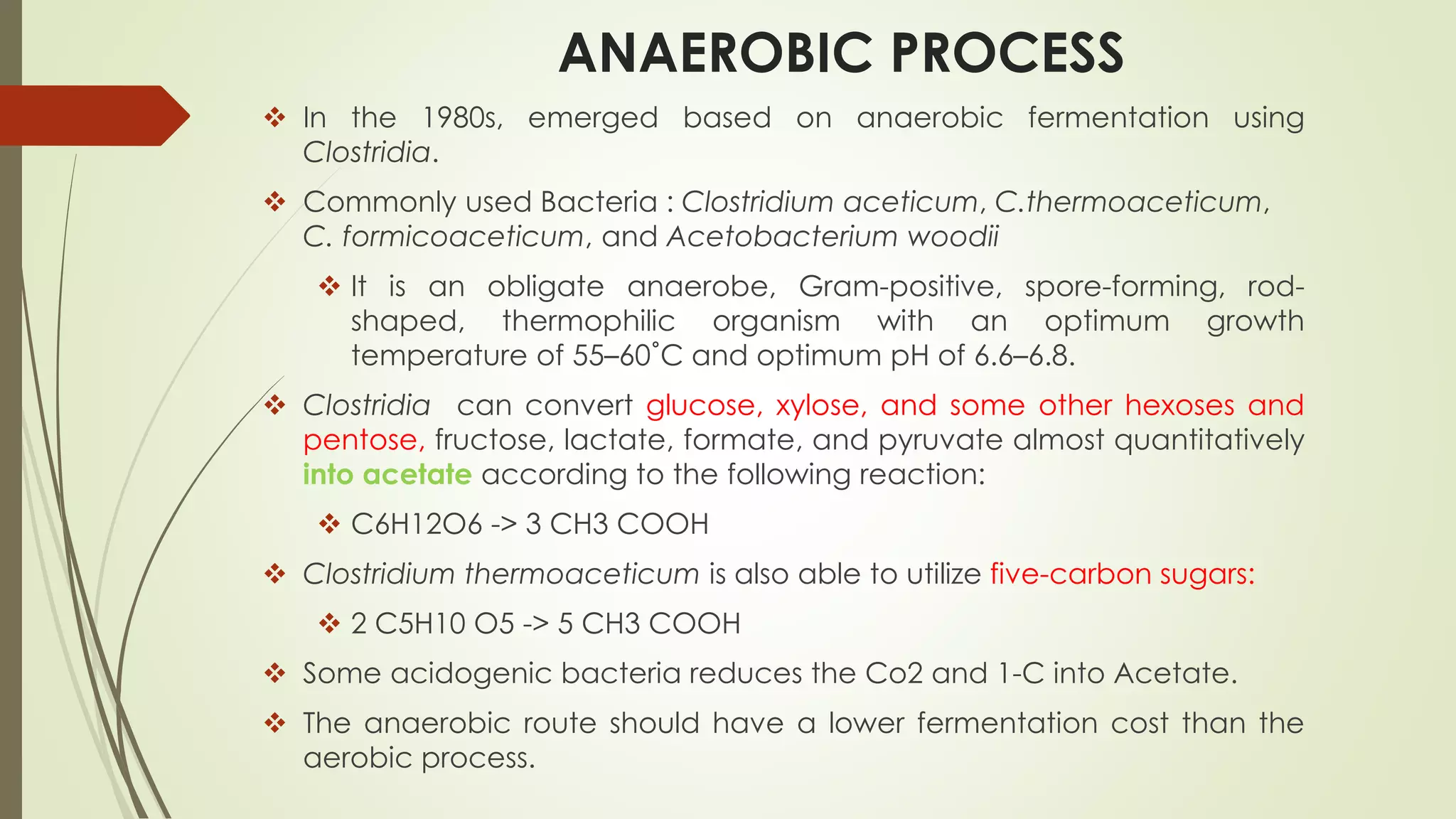 Production of lactic acid and acidic acid | PPSX