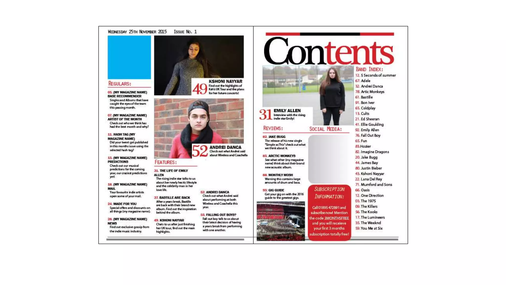 Production of Contents Page | PPTX