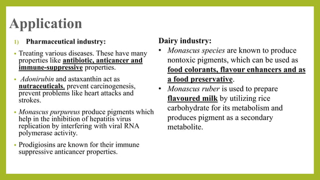 Production of microbial colors or pigments | PPTX | Gardening | Home ...