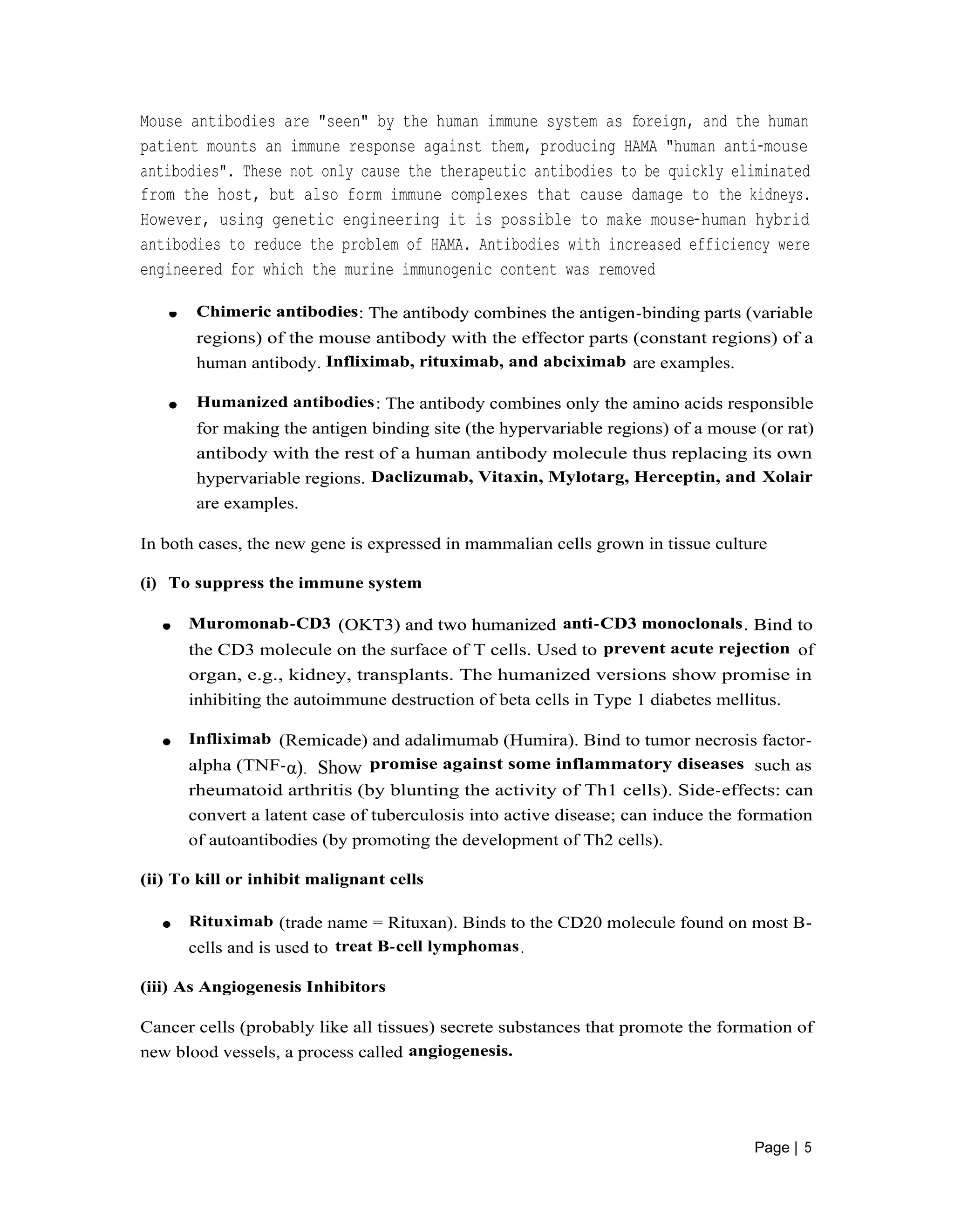 Production of monoclonal antibodies and applications in therapy and diagnosis | PDF