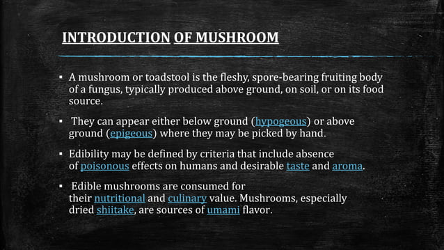 Production of mushroom | PPTX