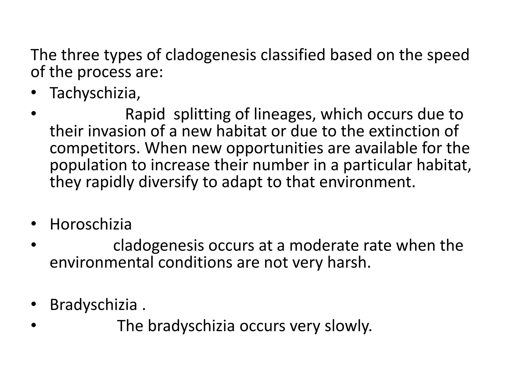 Production of new evlutionary lineages | PPTX