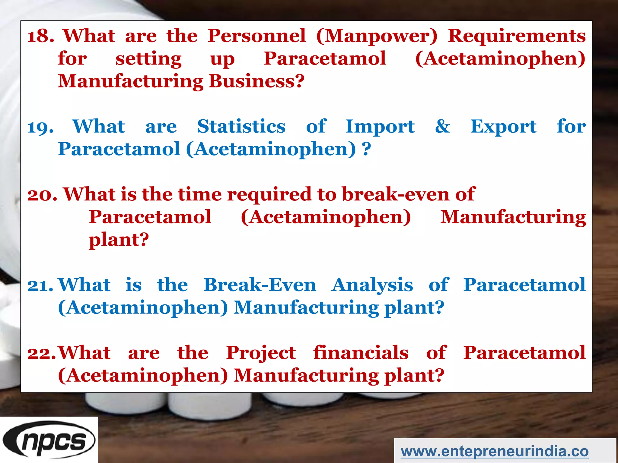Production of Paracetamol (Acetaminophen) | PDF