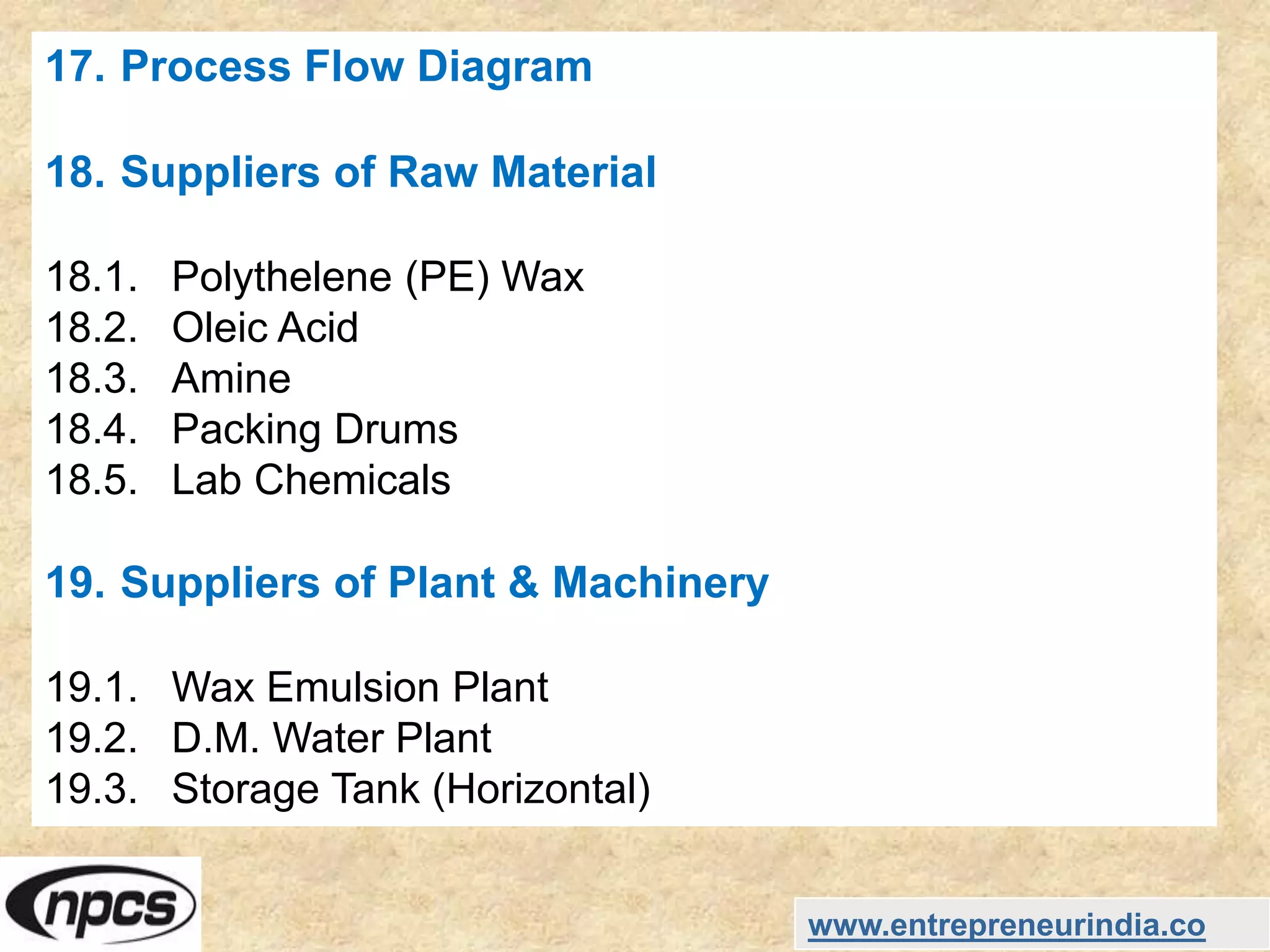 Production of PE Wax Emulsion (Polyethylene Wax Emulsion) | PPTX