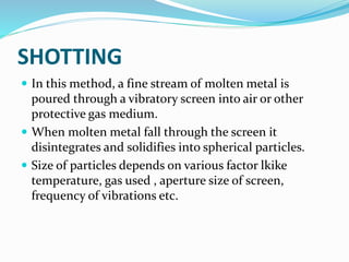 Production of powders | PPTX