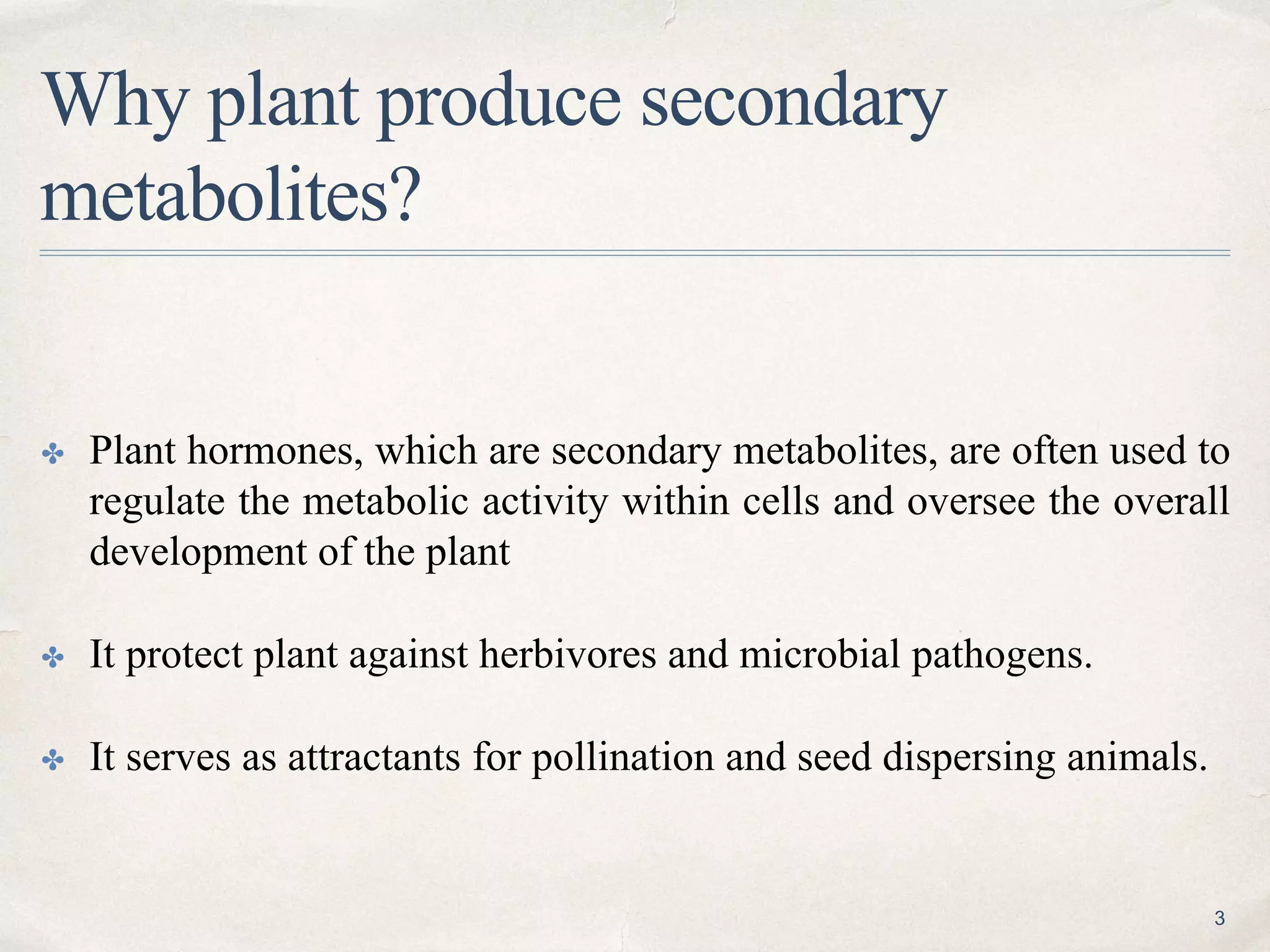 Production of secondary metabolite | PPTX