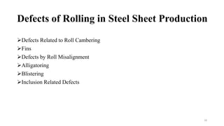 Production of sheet steel for refrigerator body | PPTX
