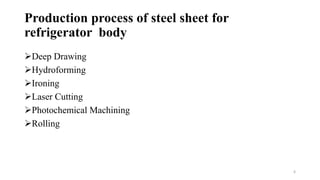 Production of sheet steel for refrigerator body | PPTX