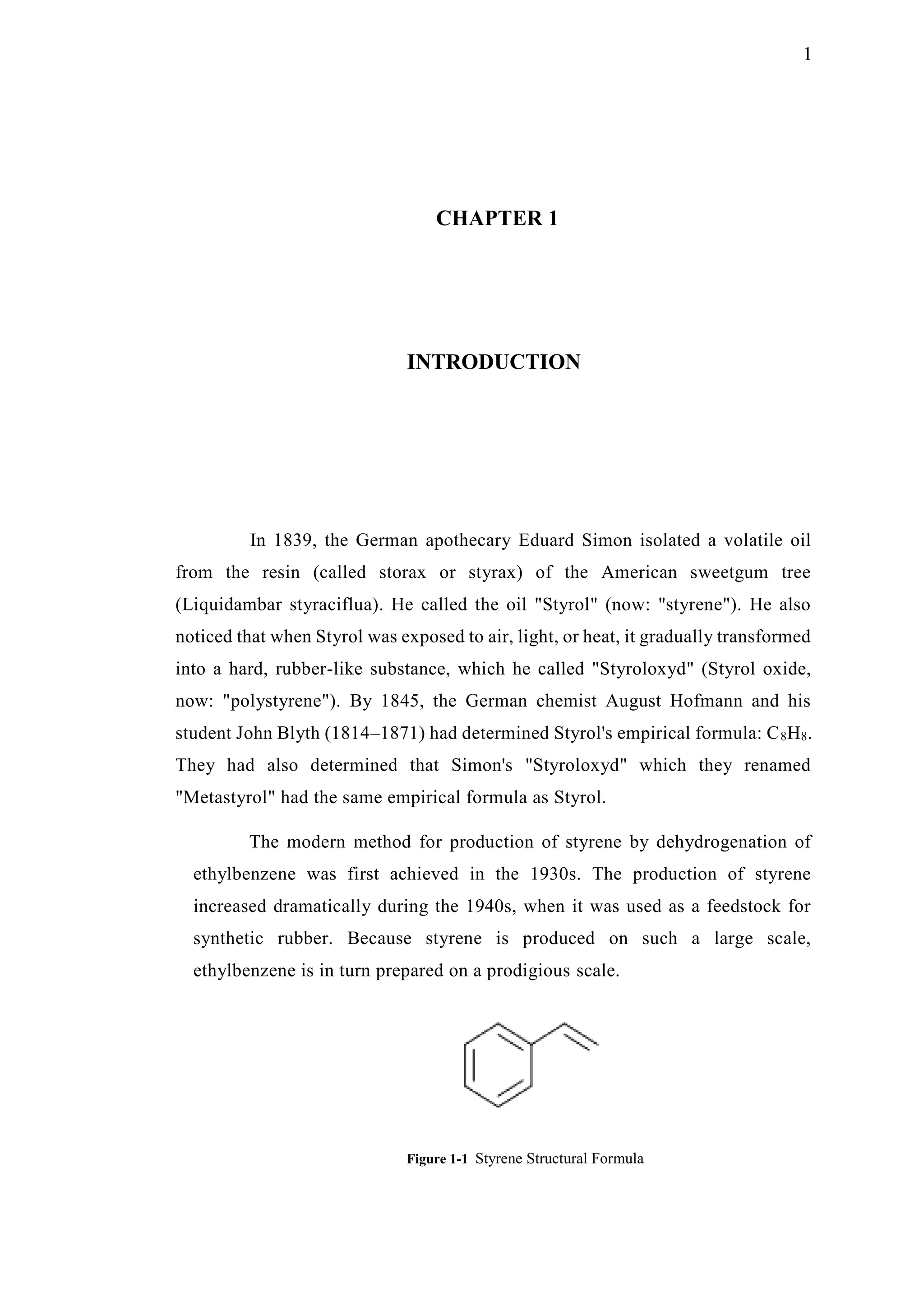 Production of styrene | PDF