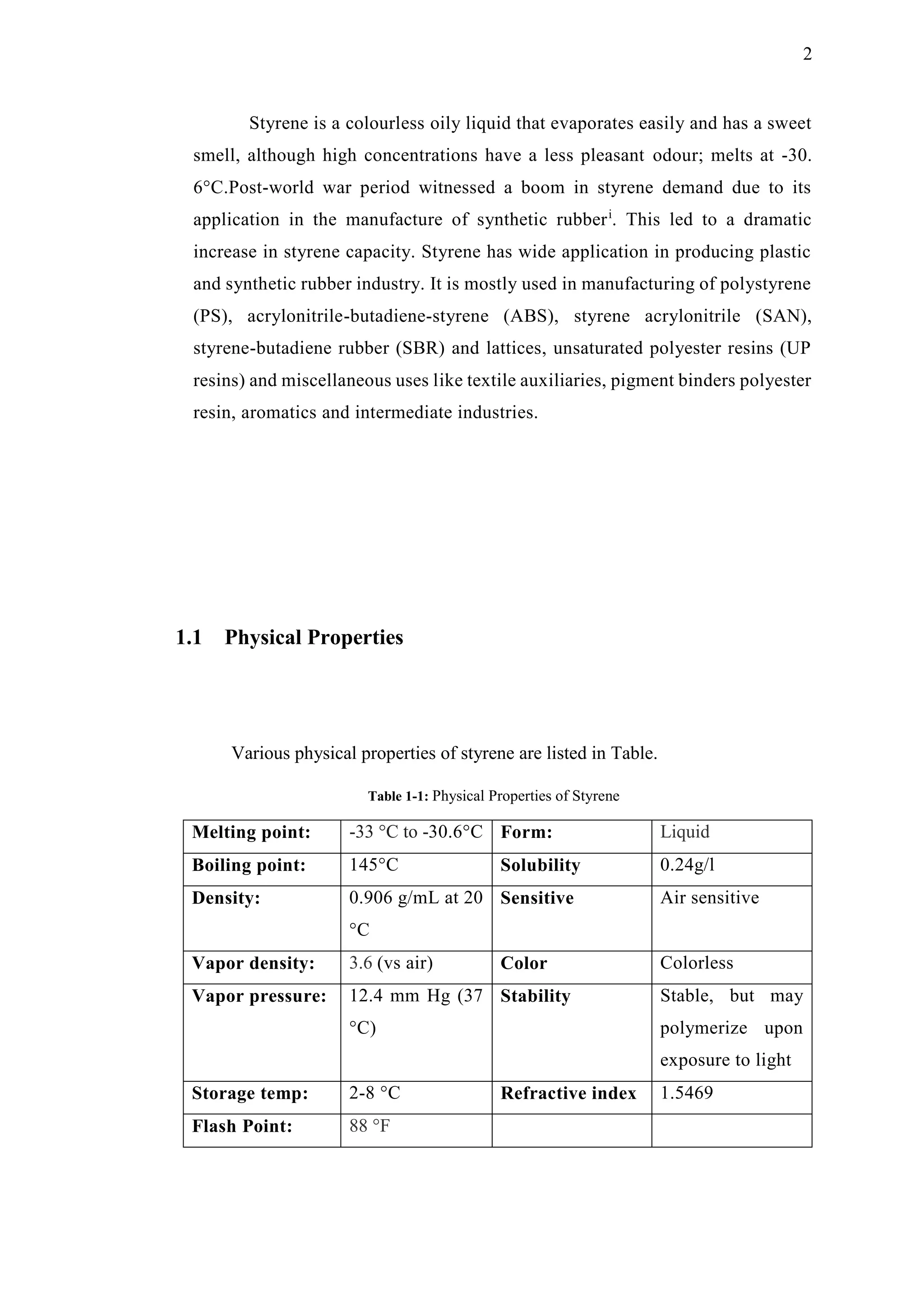 Production of styrene | PDF