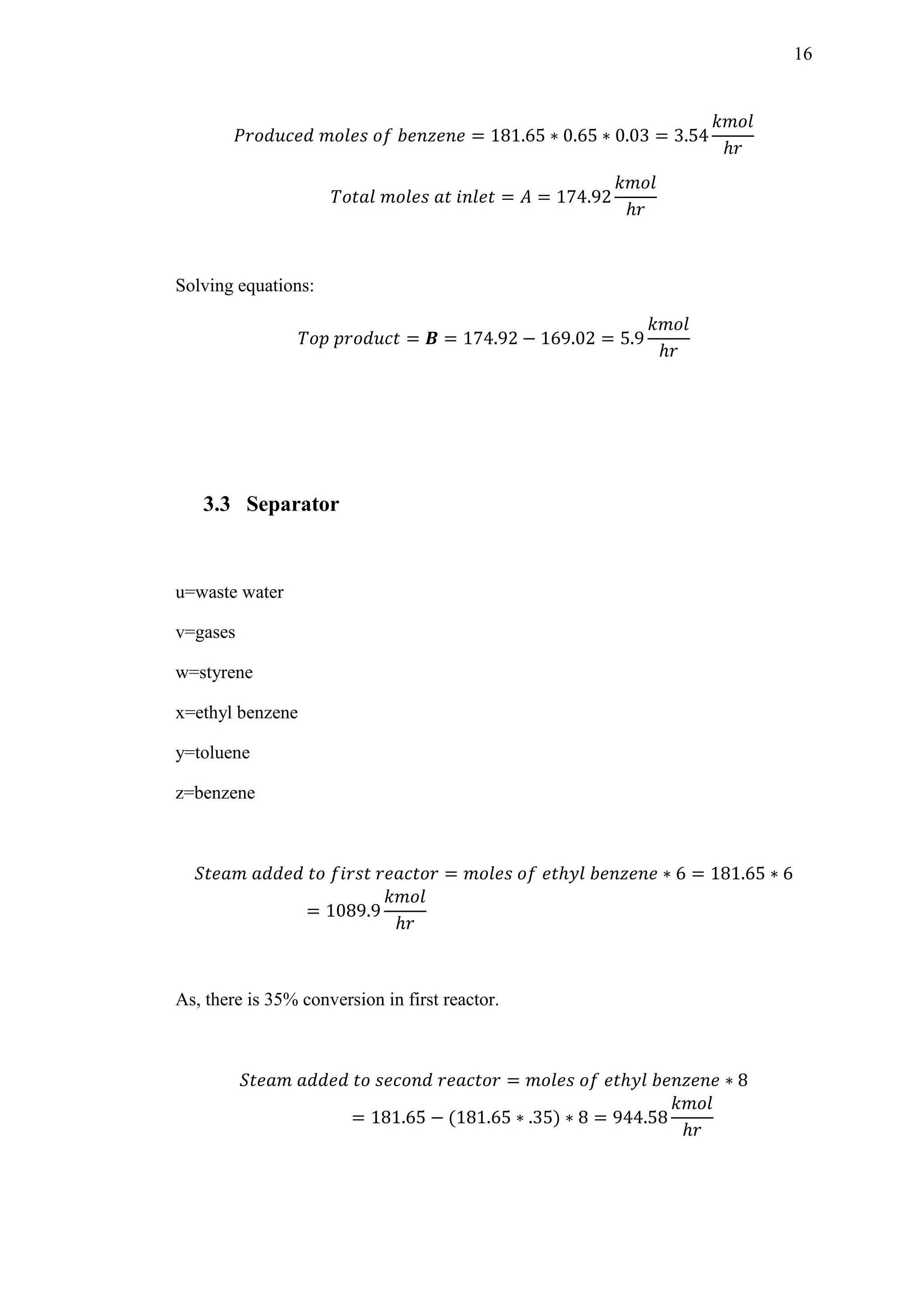 Production of styrene | PDF