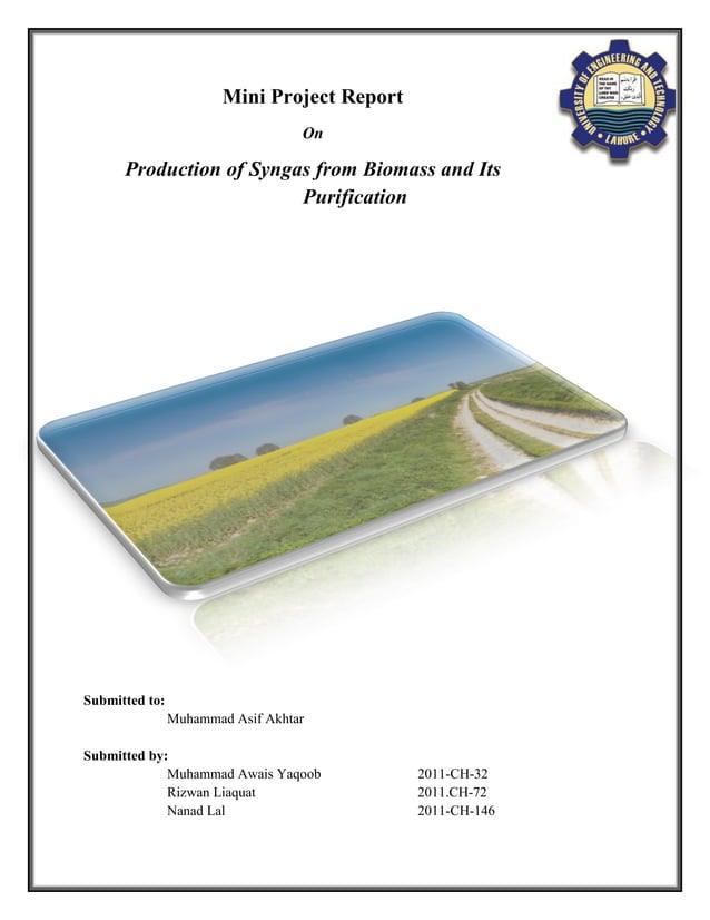 Production of Syngas from Biomass | PDF | Indoor Environmental Quality ...