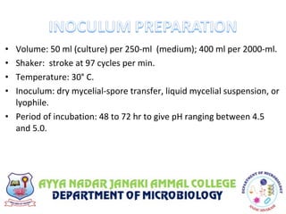 Production of tetracyclin and cephalosporin | PPT
