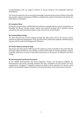 Production of the Industrial Development Report 2024. | PDF