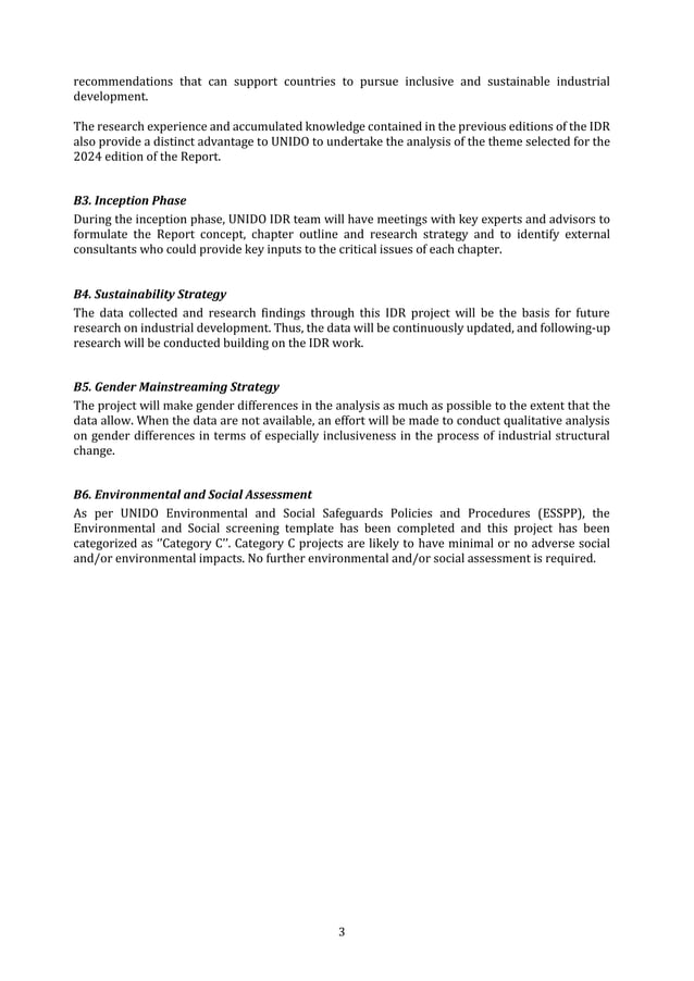 Production of the Industrial Development Report 2024. | PDF