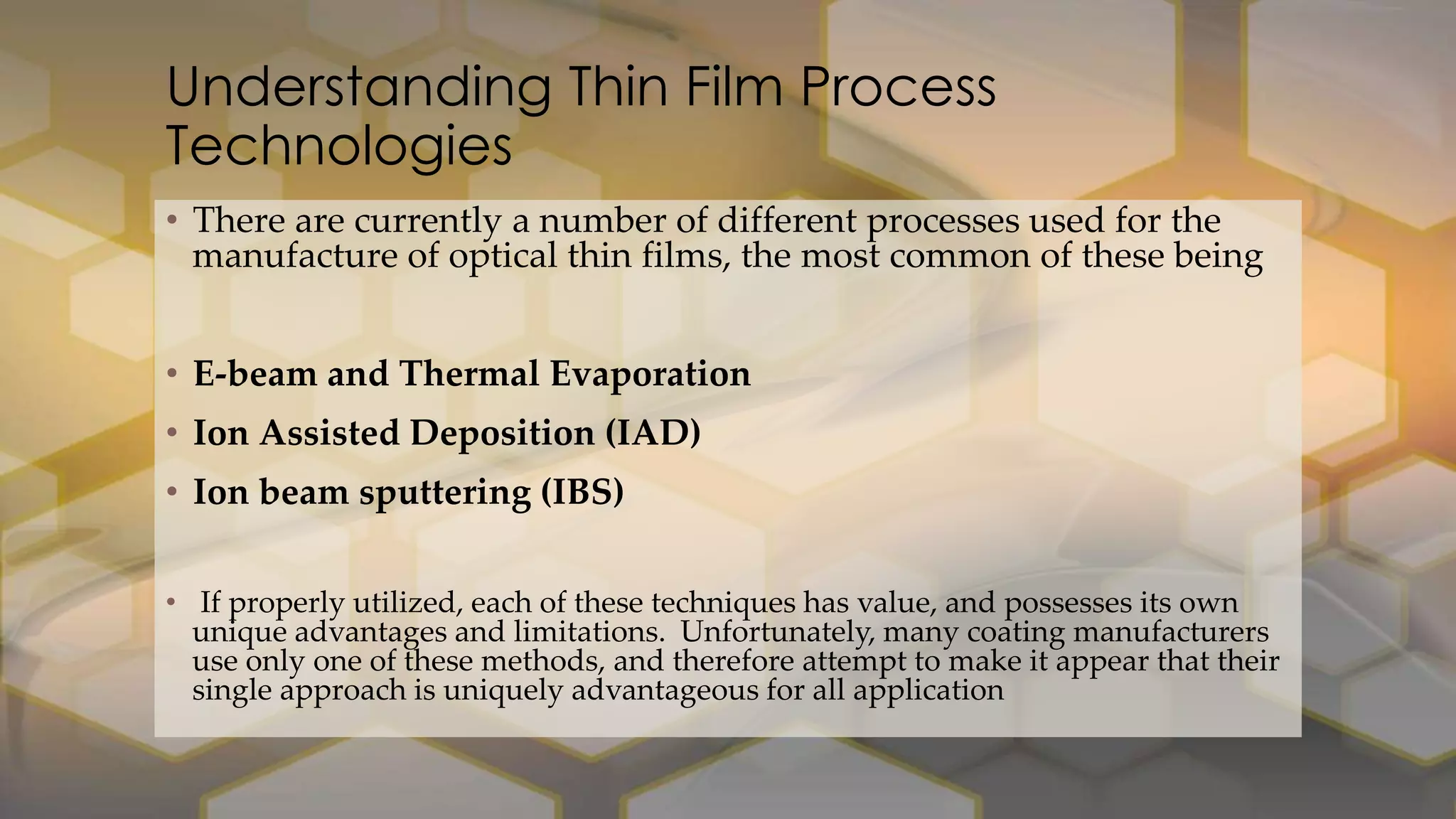 Thin-film Production | PPTX