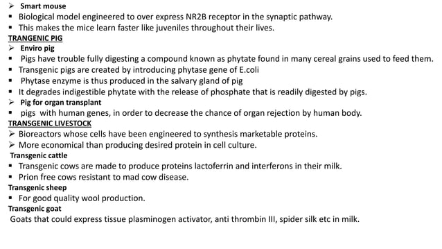 production of transgenic animals. pptx | PPTX | Genetics | Science