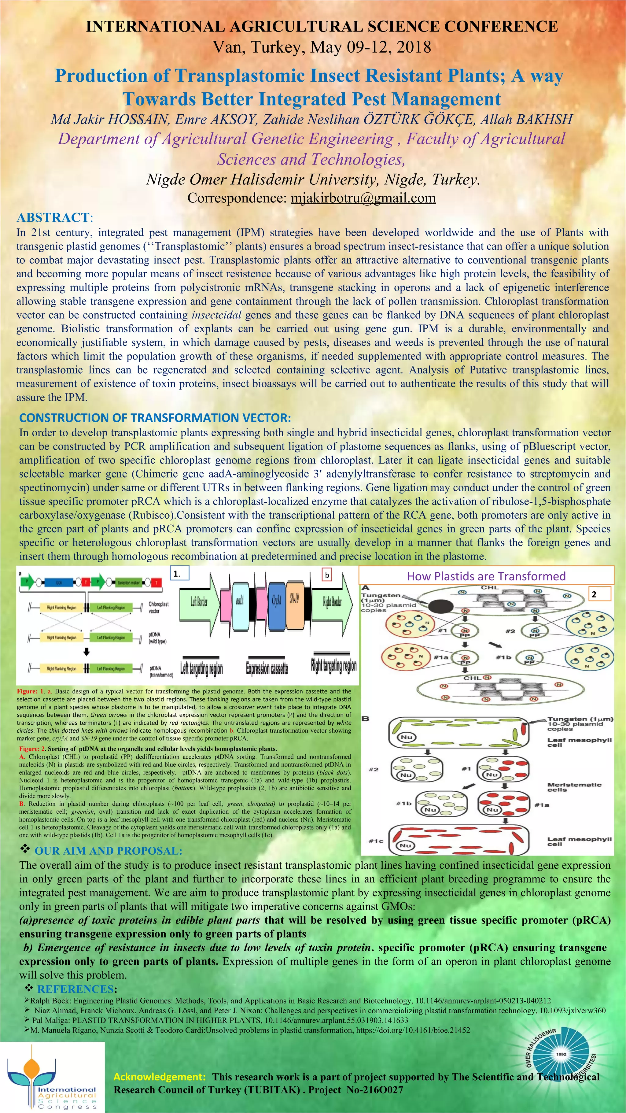 Production of transplastomic insect resistant plants; a way | PPT