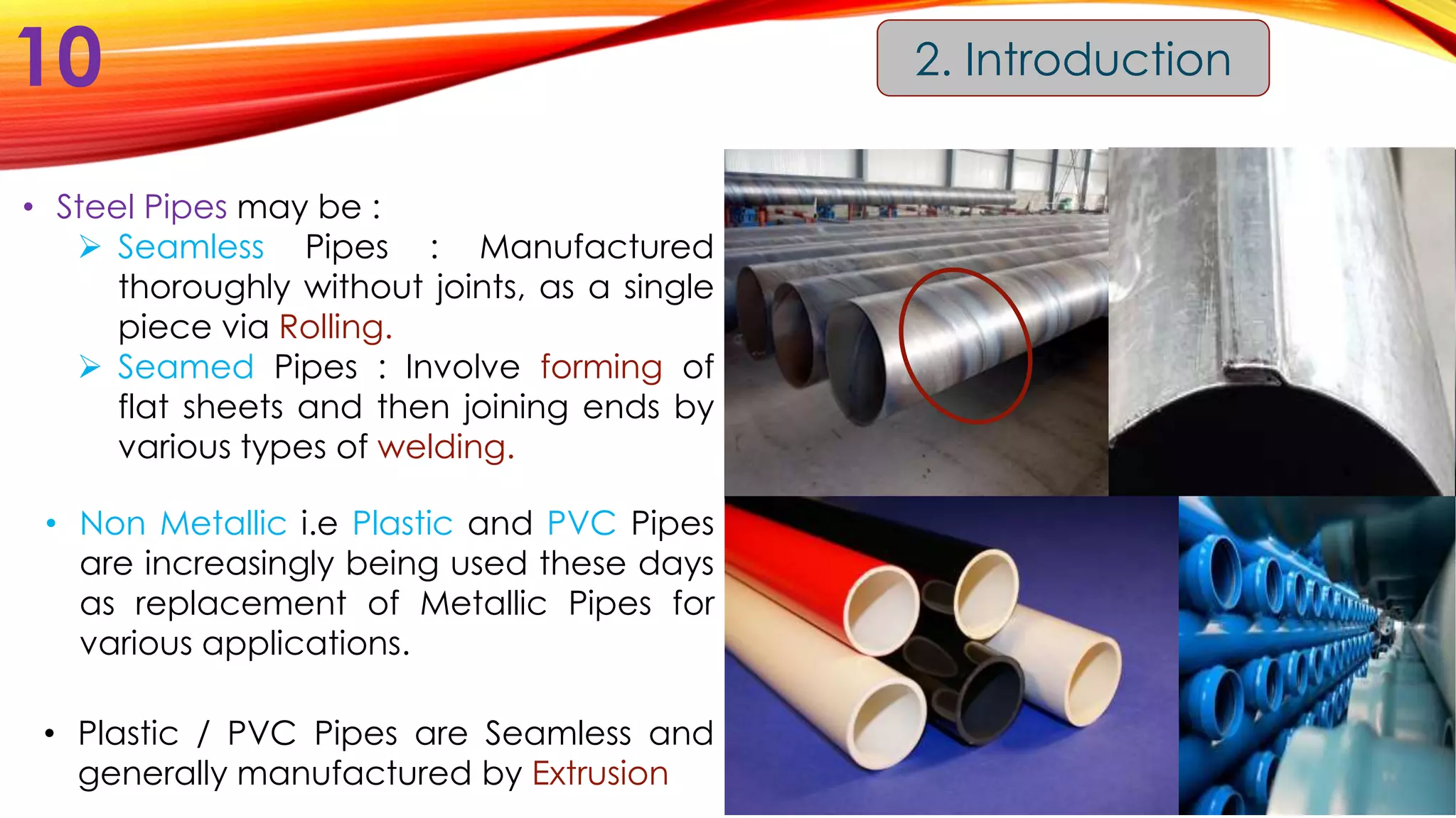 Production of tubes and pipes | PPTX