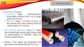 Production of tubes and pipes | PPTX