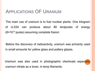 Production & Enrichment of Uranium | PPTX