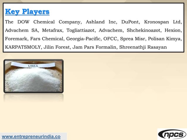 Production of Urea Formaldehyde UF85 | PPTX