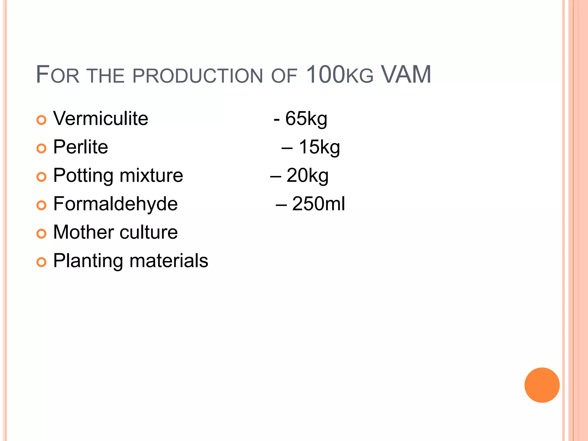 Production of VAM | PPTX
