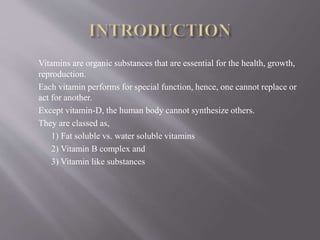 Production of vitamins | PPTX