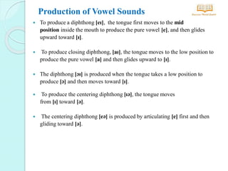 Production of Vowel Sounds in Oral Tract | PDF