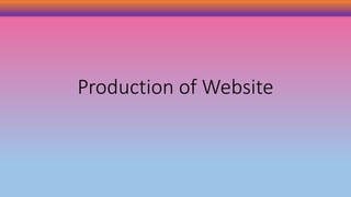 Production of Website | PPT