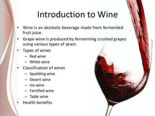 Production of wine and its scenario in india | PPTX