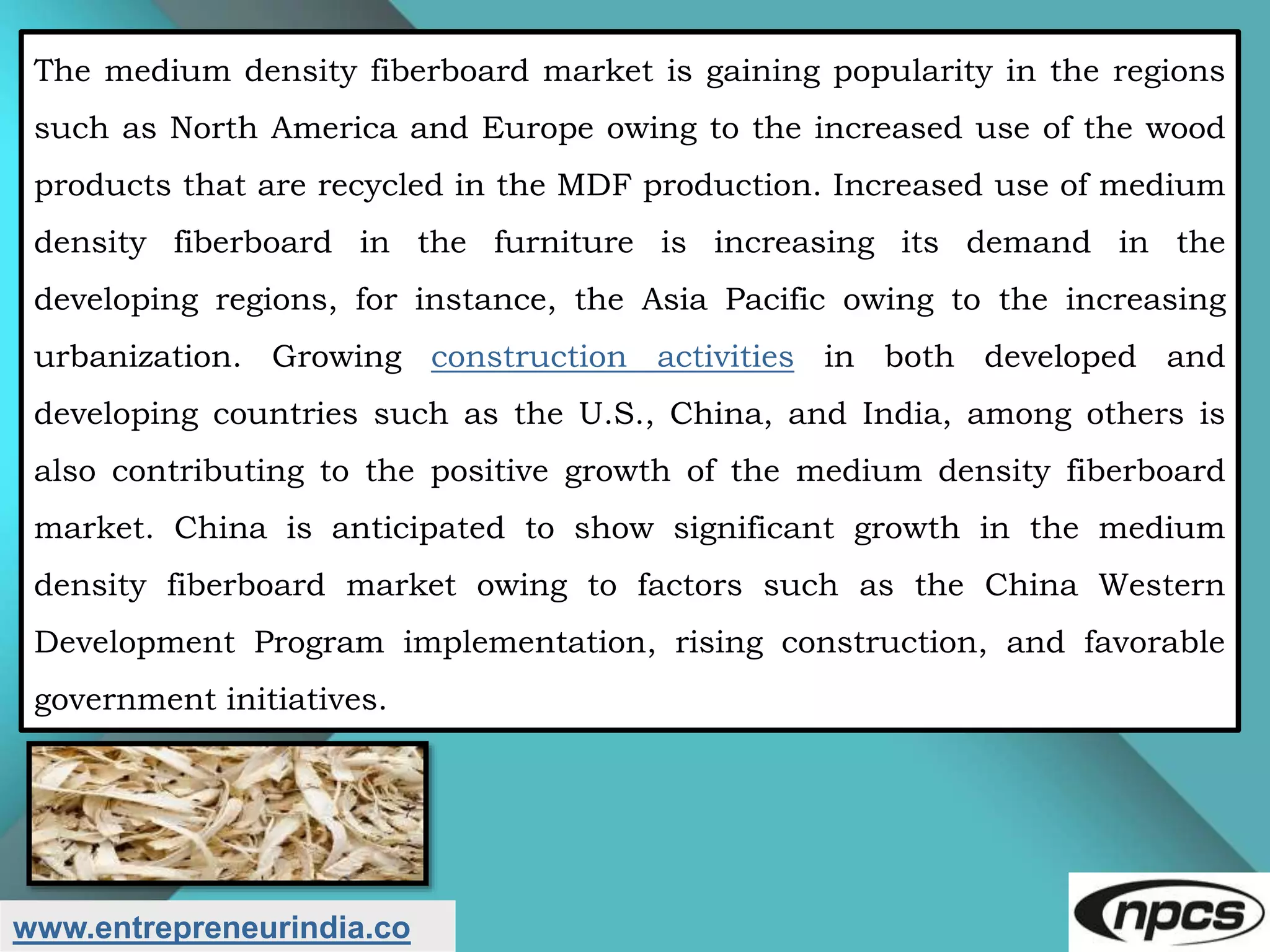 Production of wood fibers (used in mdf) | PPTX