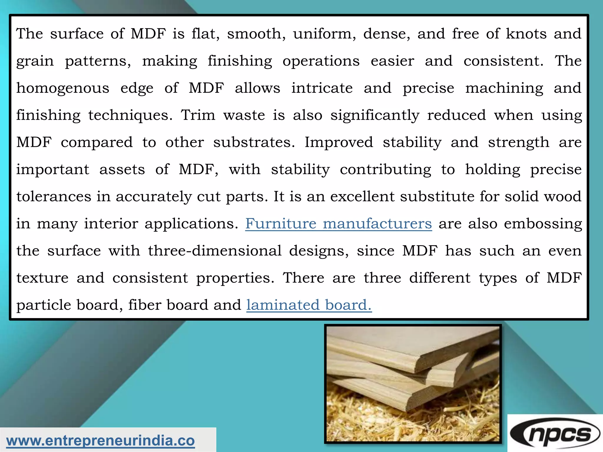 Production of wood fibers (used in mdf) | PPTX