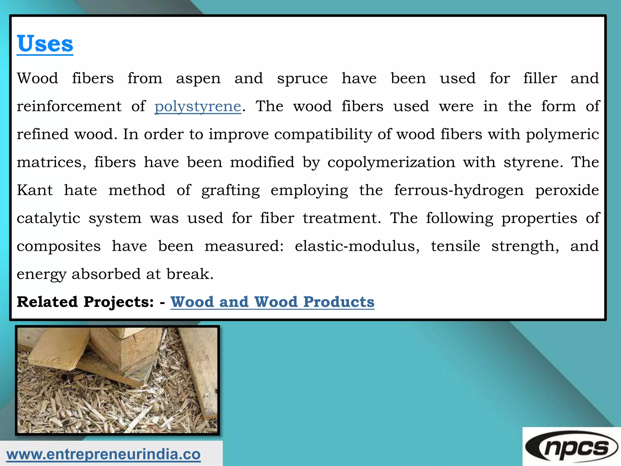 Production of wood fibers (used in mdf) | PPTX