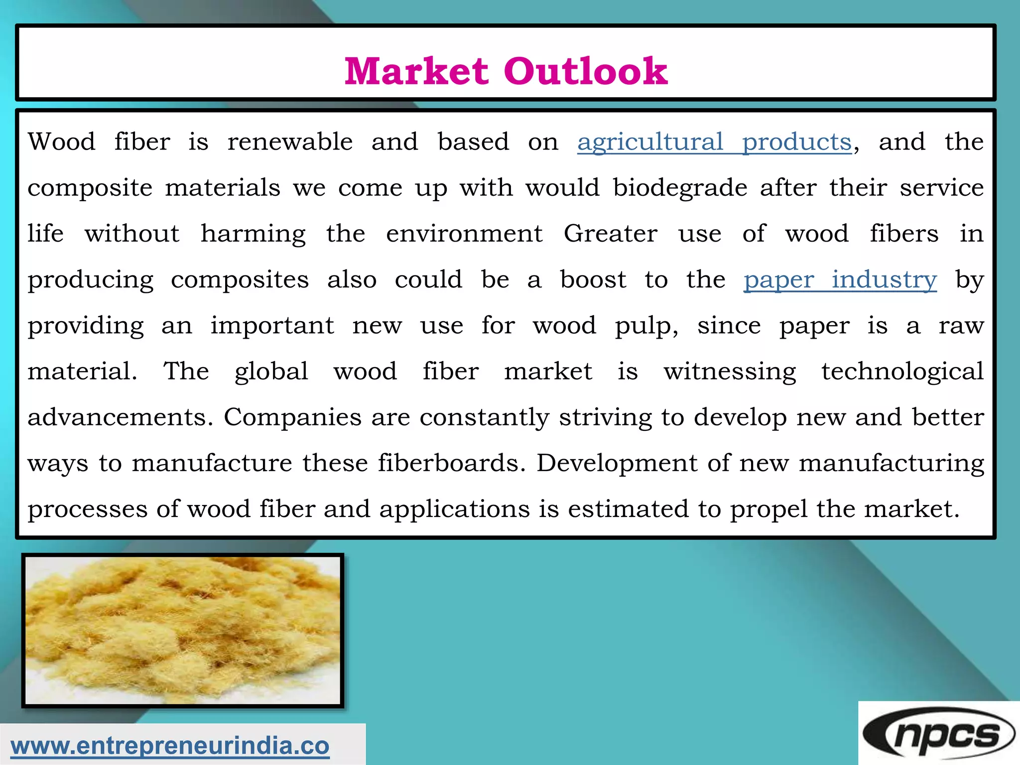 Production of wood fibers (used in mdf) | PPTX