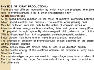 Production of xray | PPTX