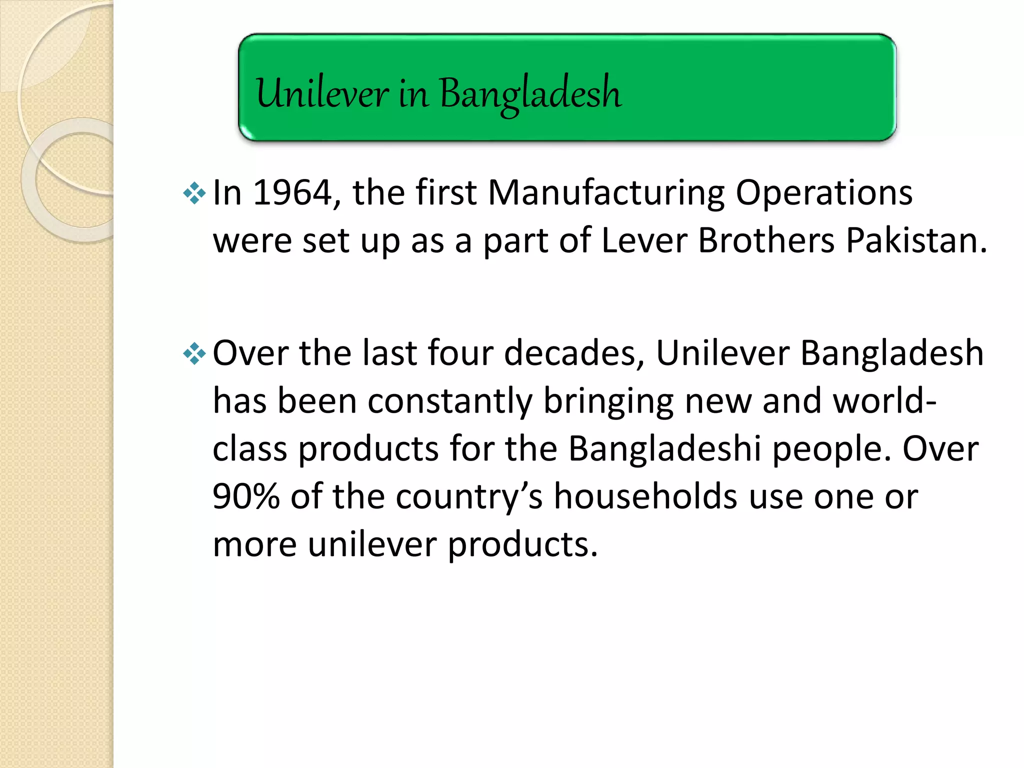 Production & Operation management system of Unilever Bangladesh limited ...