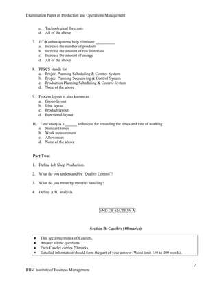 Production & operations management | PDF