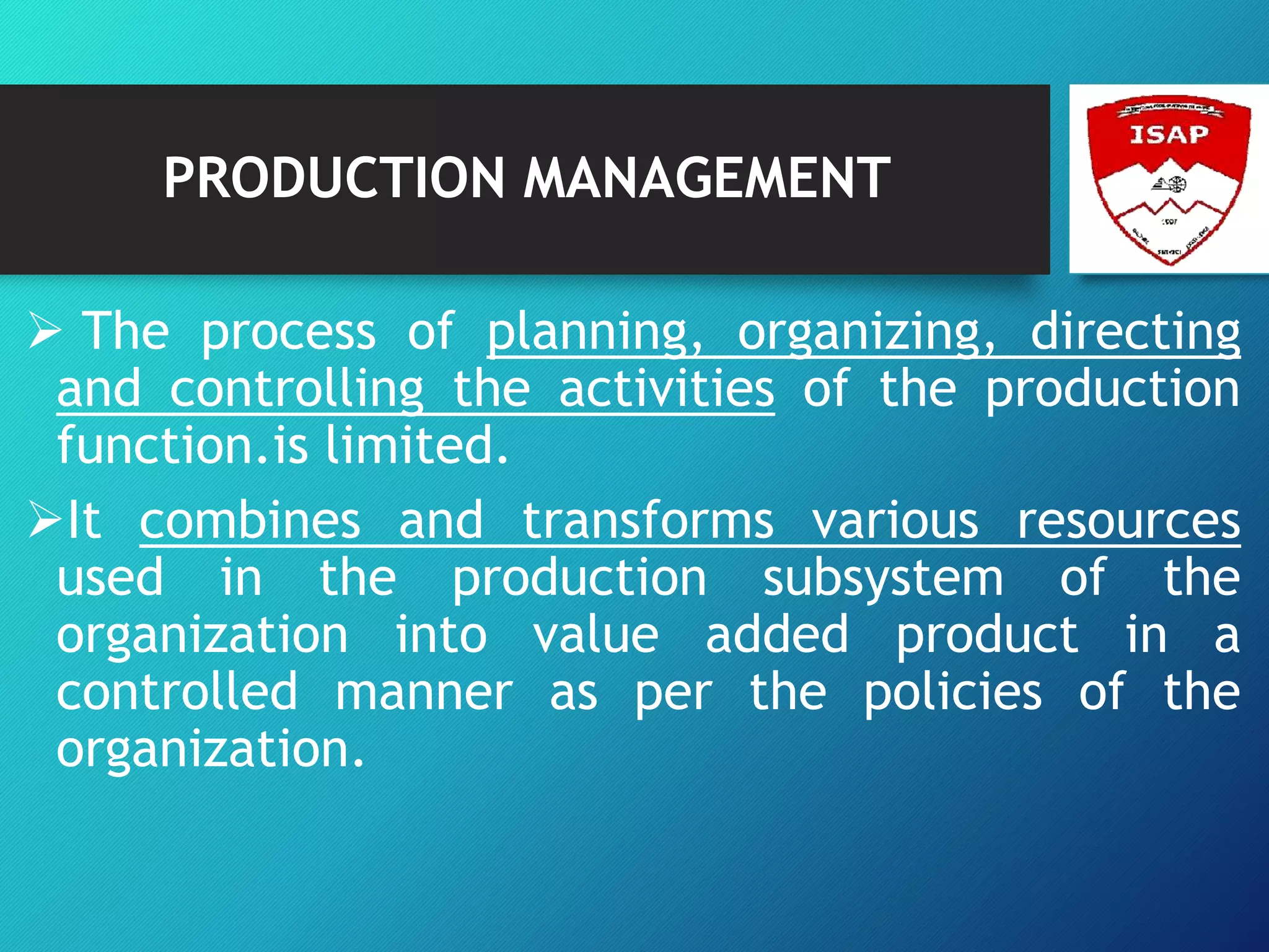 Production & operations management | PPTX | Mechanical and Industrial ...