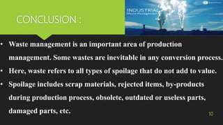 Production & Operations Management (POM)- Waste Management- MBA | PPTX